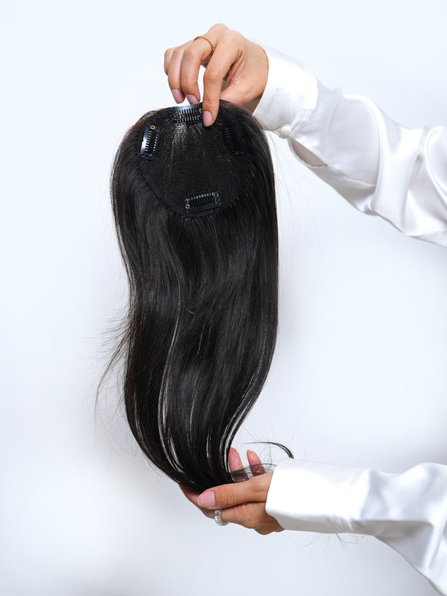 Backcombed Lace Base Hair Topper – 100% Human Hair for Natural Coverage ...